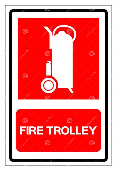 Fire Trolley Symbol Sign ,Vector Illustration, Isolate on White ...