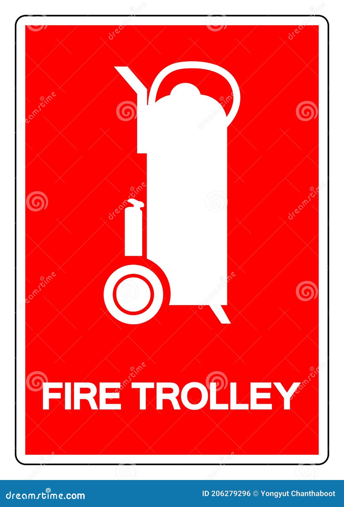 Fire Trolley Symbol Sign ,Vector Illustration, Isolate on White ...