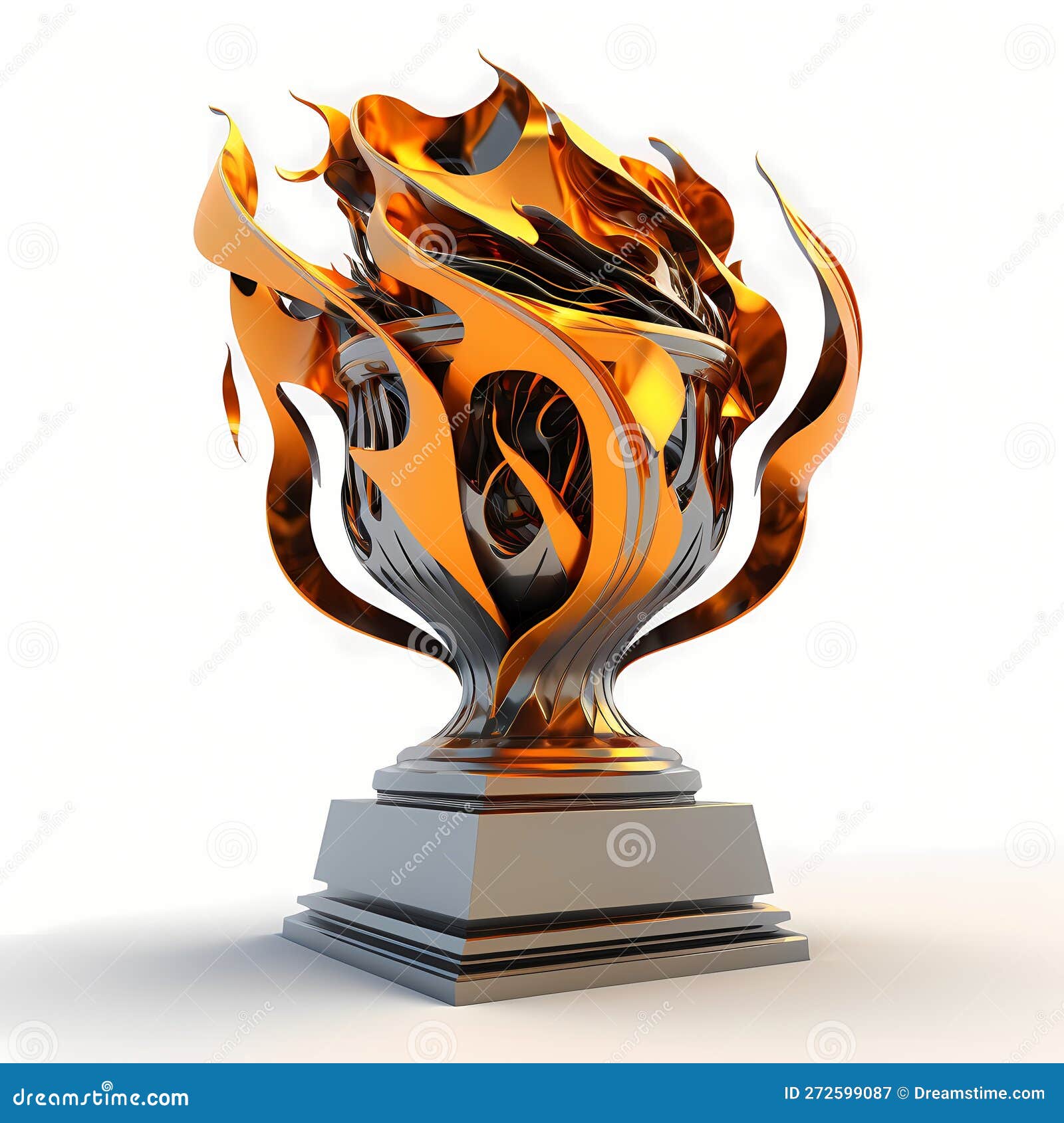 Fire Trophy Illustration. Generative AI Stock Illustration ...