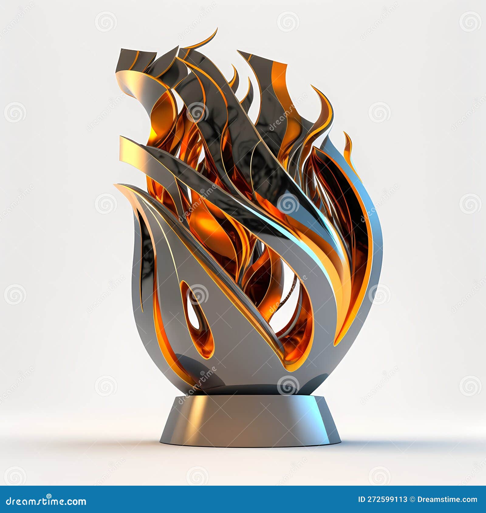 Fire Trophy Illustration. Generative AI Stock Illustration ...