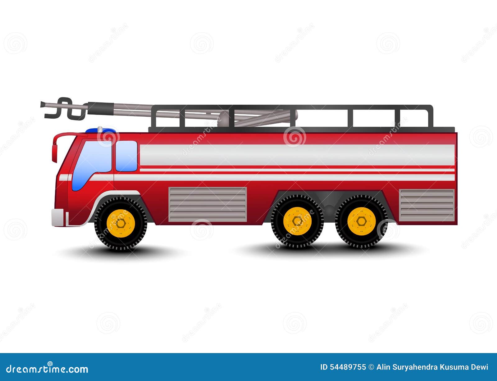 Fire Truck Cartoon stock vector. Illustration of cute - 54489755