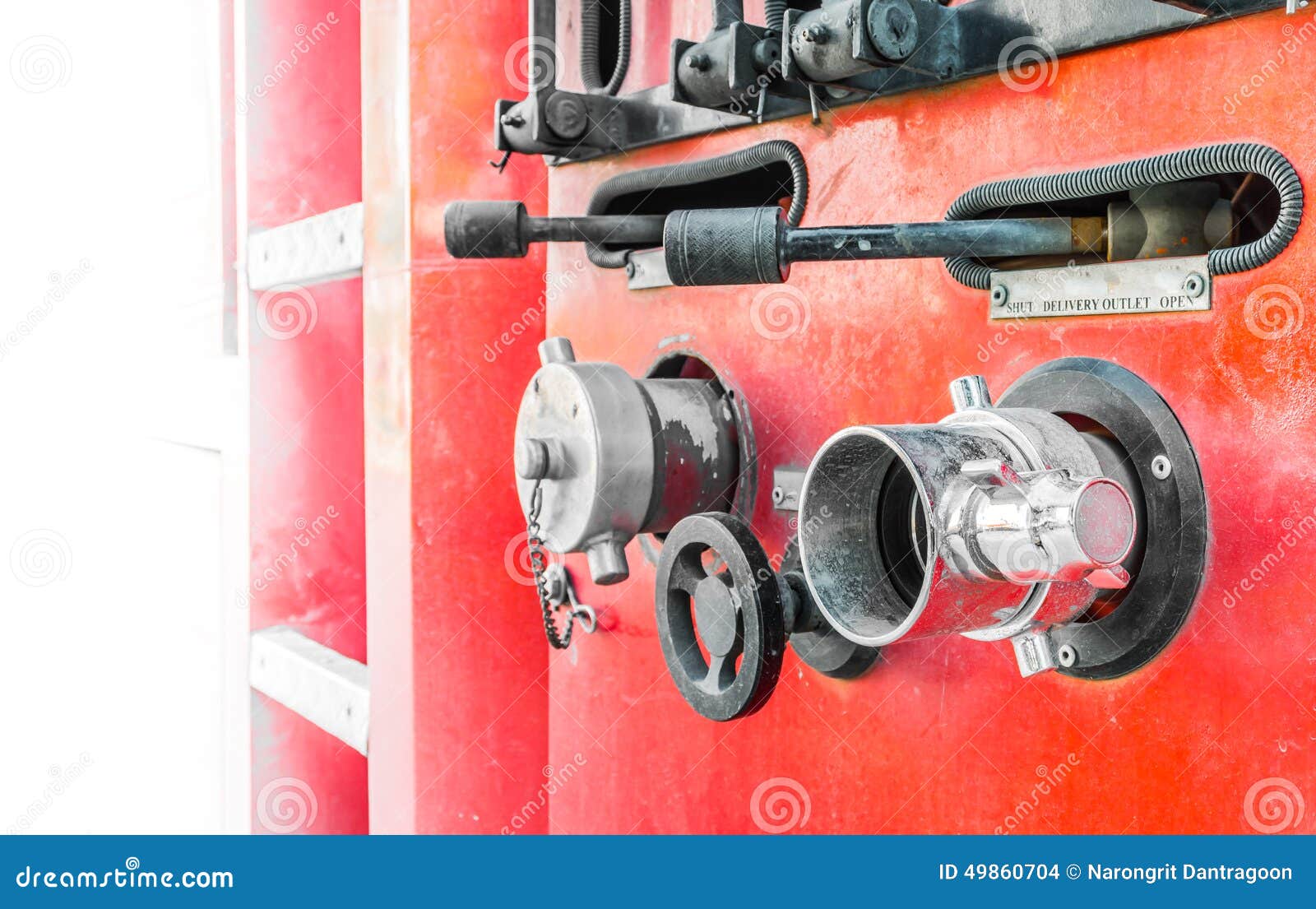 Fire Truck Close Up Equipment Stock Illustration - Illustration of ...