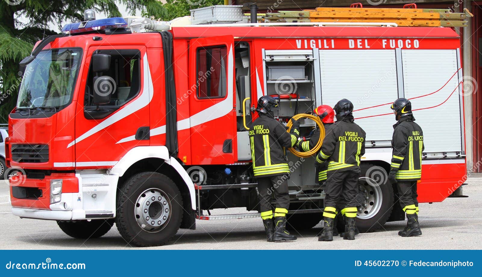 Fire Truck of Firefighter during an Emergency Editorial Image - Image ...