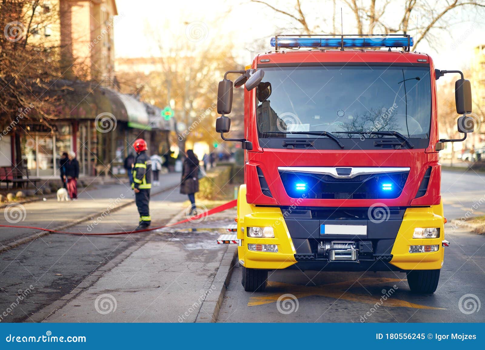 Fireman Fighting Against Fire Royalty-Free Stock Photography ...