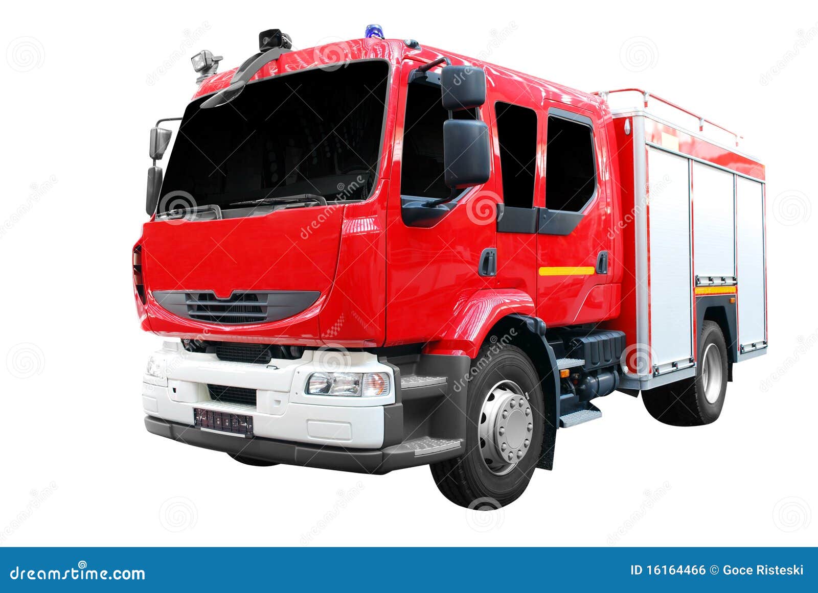 Fire Truck Front View Isolated Stock Photo - Image of save, front: 16164466