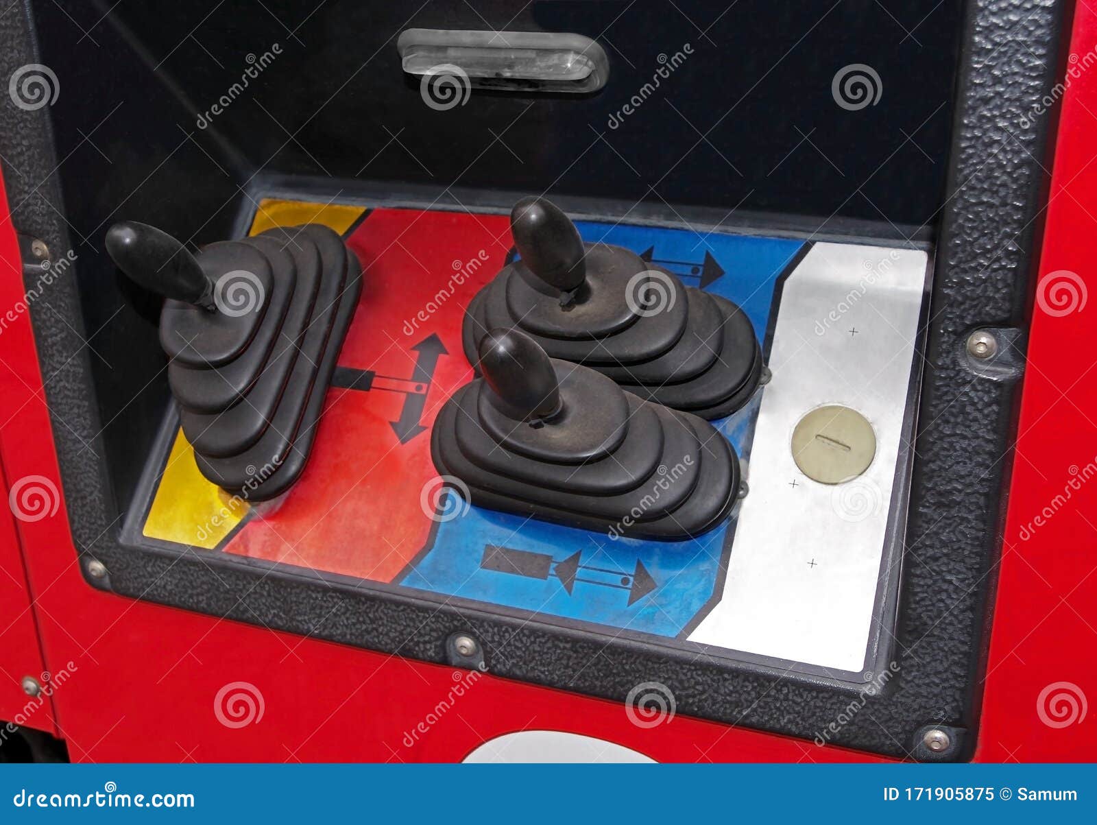 Fire Truck Ladder Control Panel Stock Image - Image of safety ...