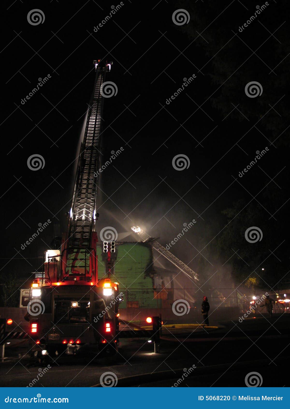 Fire truck at night stock photo. Image of vertical, equipment - 5068220