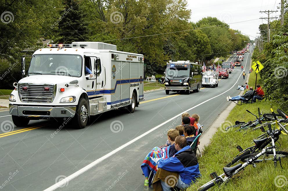 Fire Truck Parade 5 stock photo. Image of emergency, stabilizers - 1942858