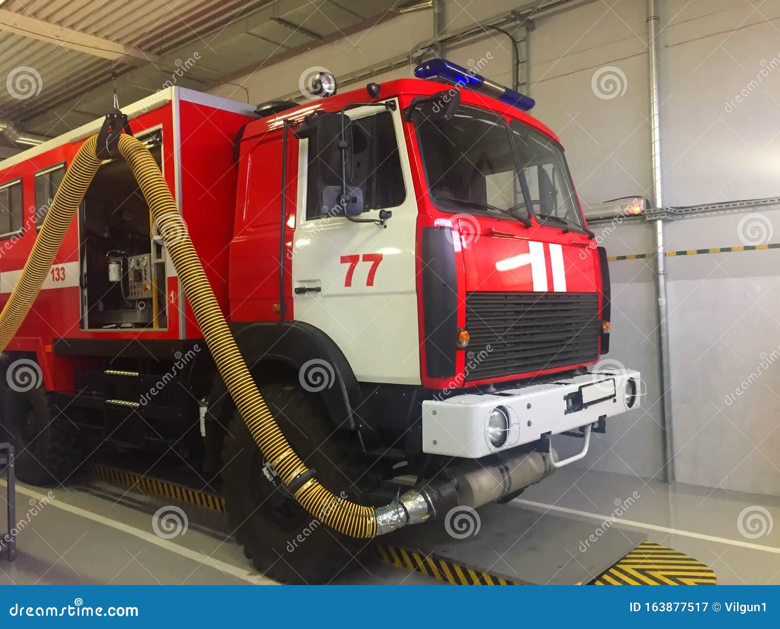 Fire Truck in the Parking Lot/ Fire Truck in the Parking Lot/ Fire ...