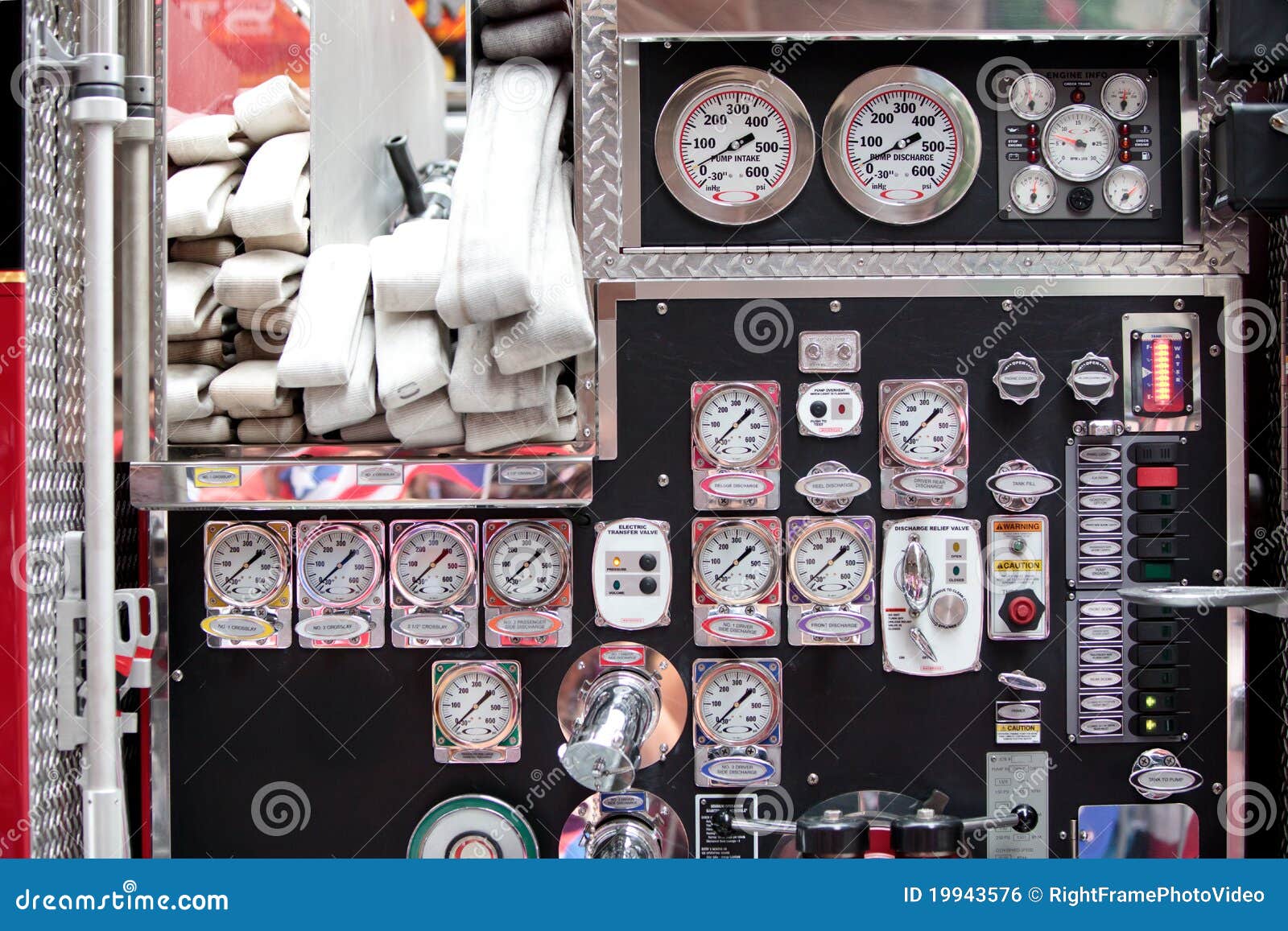 Fire Truck Pump Control stock photo. Image of connect - 19943576