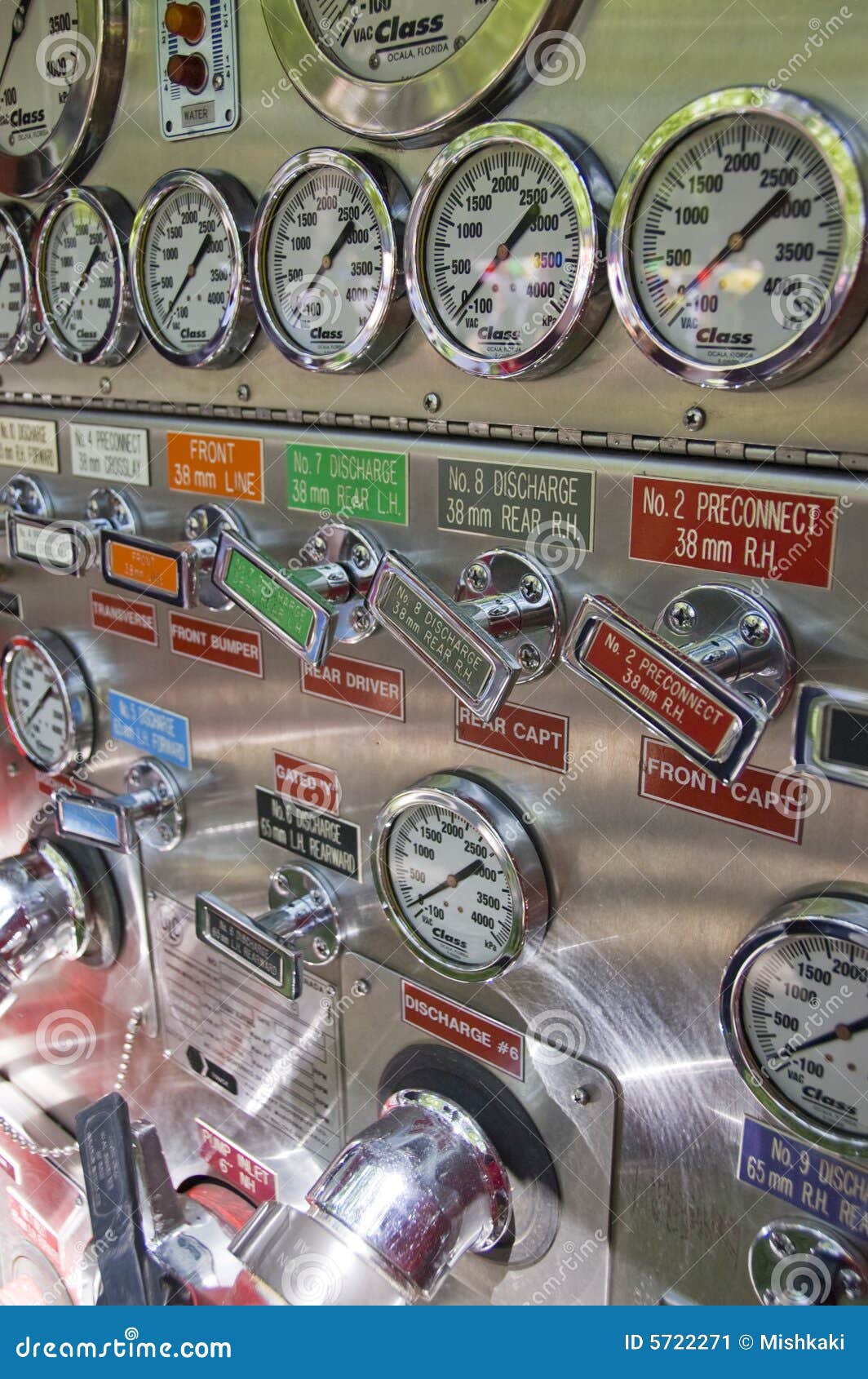 Fire Truck Pump Control stock image. Image of control - 5722271