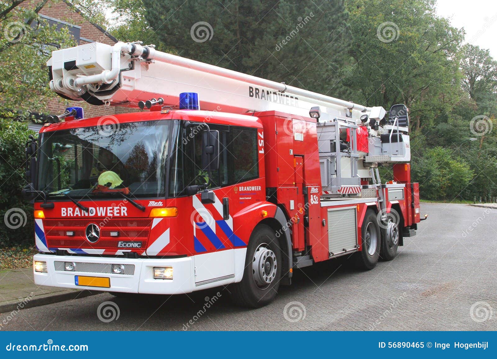 Fire Truck is Stand-by during a Storm, Netherlands Editorial Image ...