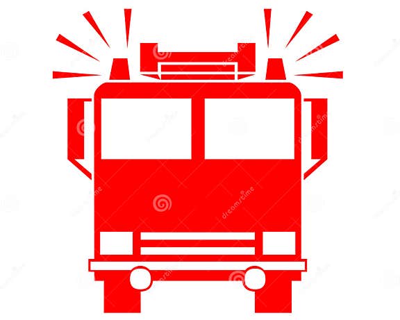 Fire truck symbol stock illustration. Illustration of dangers - 7337872