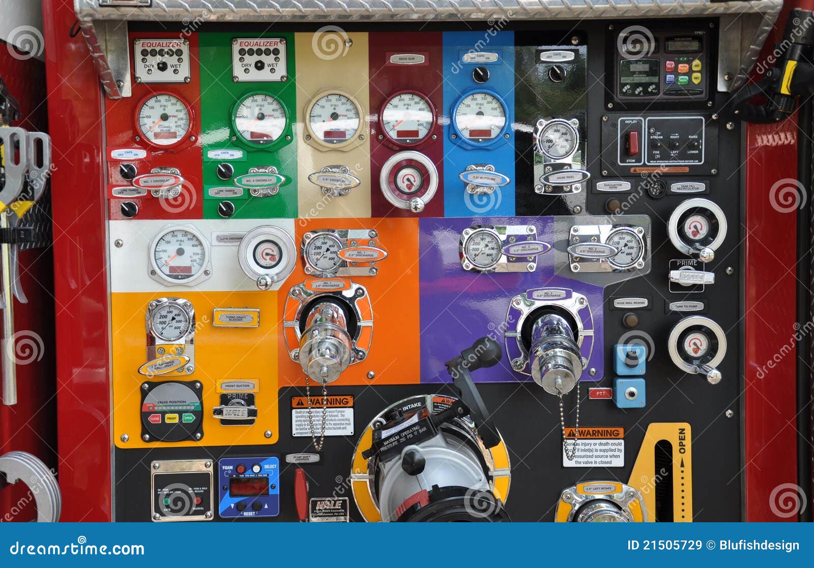 Fire Truck Valves stock image. Image of firetruck, color - 21505729