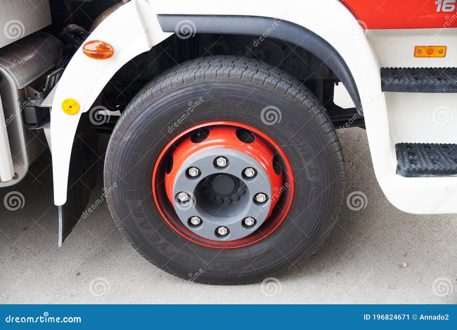 Fire truck wheel close up stock image. Image of wheel - 196824671