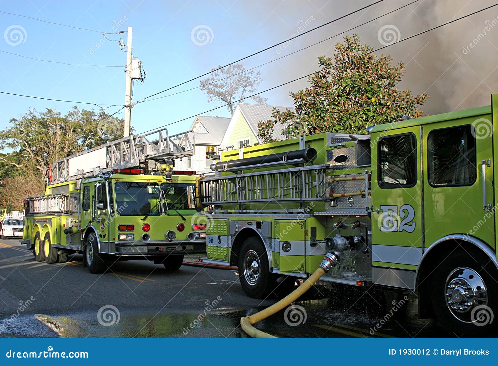 Fire Trucks stock photo. Image of firefighting, fire, hoses - 1930012