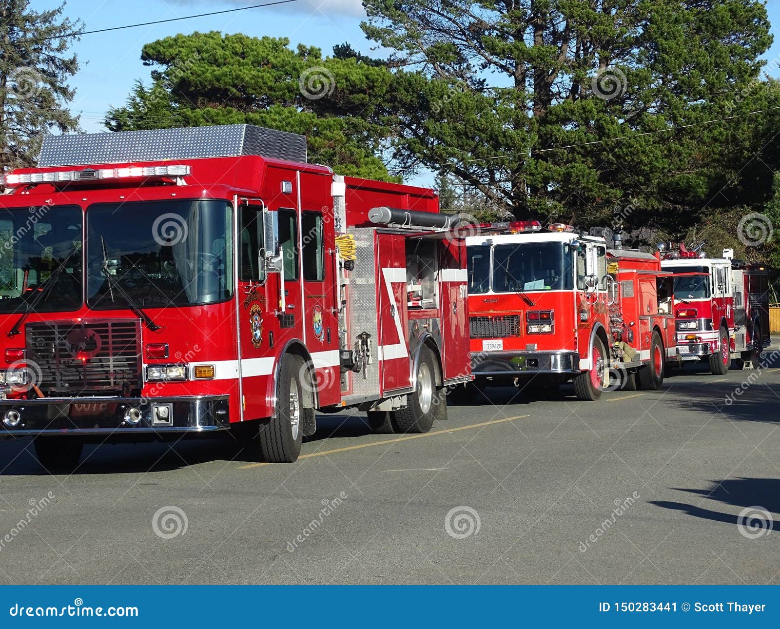 Fire Trucks on Emergency Call Editorial Photo - Image of firewoman ...