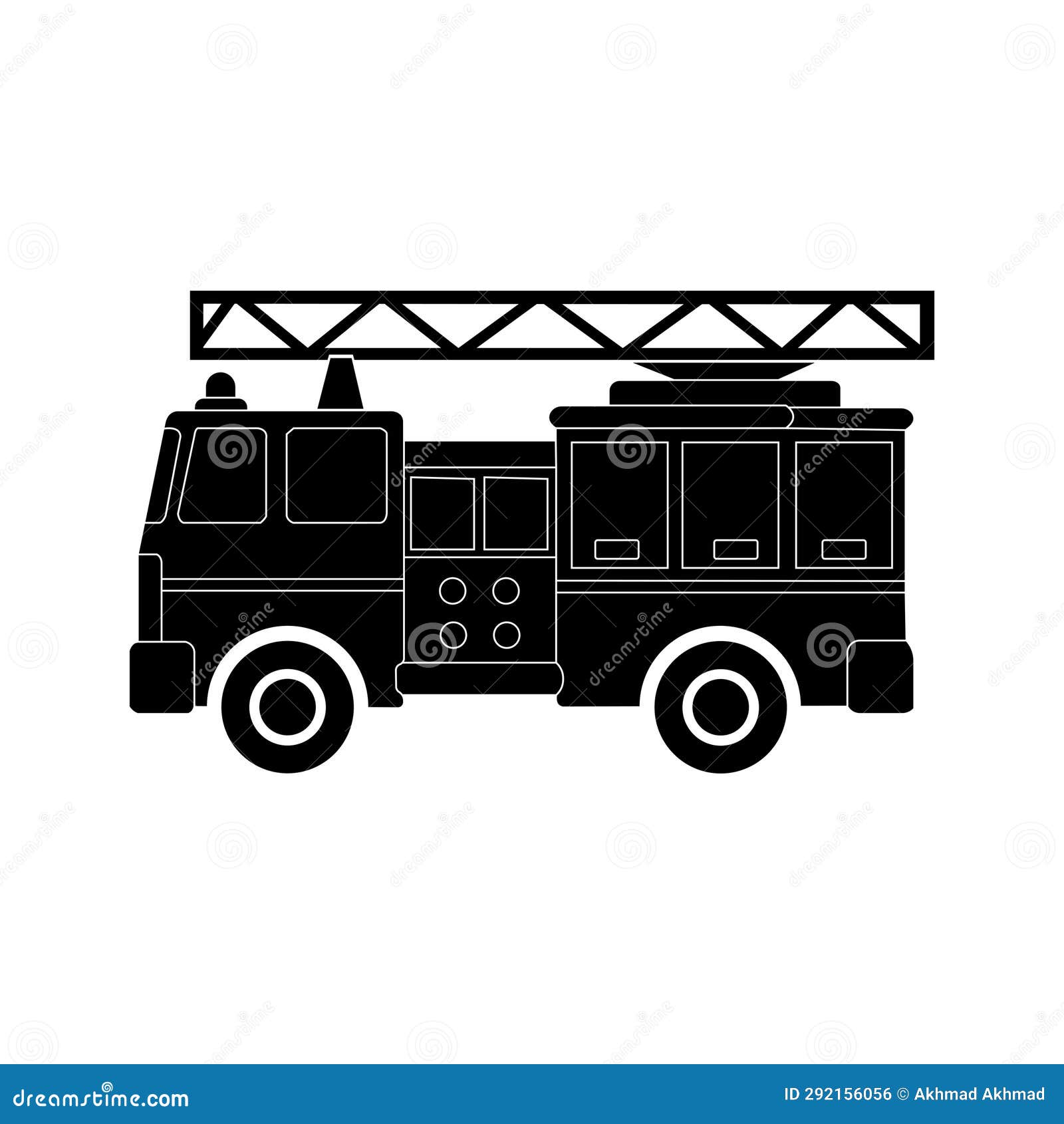 Fire trucks icon stock vector. Illustration of fight - 292156056