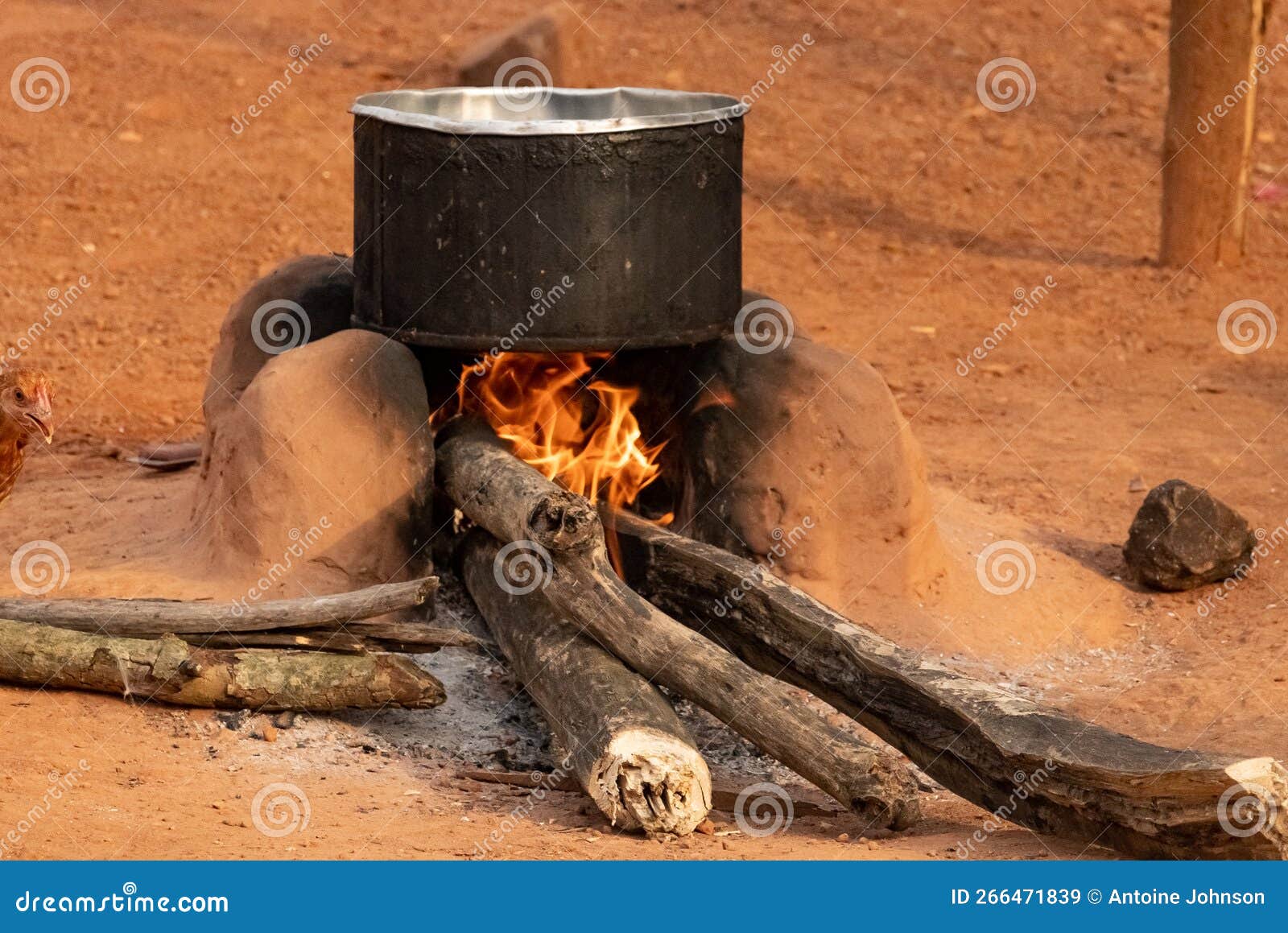 The Fire Under the Pot, Pot is on the Fire, Stock Image - Image of ...