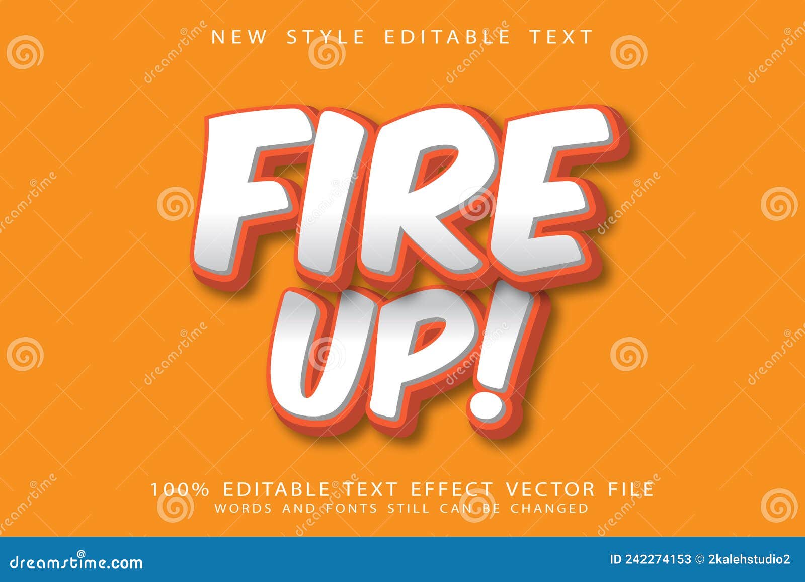 Fire Up Editable Text Effect 3D Emboss Cartoon Style Stock Vector - Illustration of graphic ...