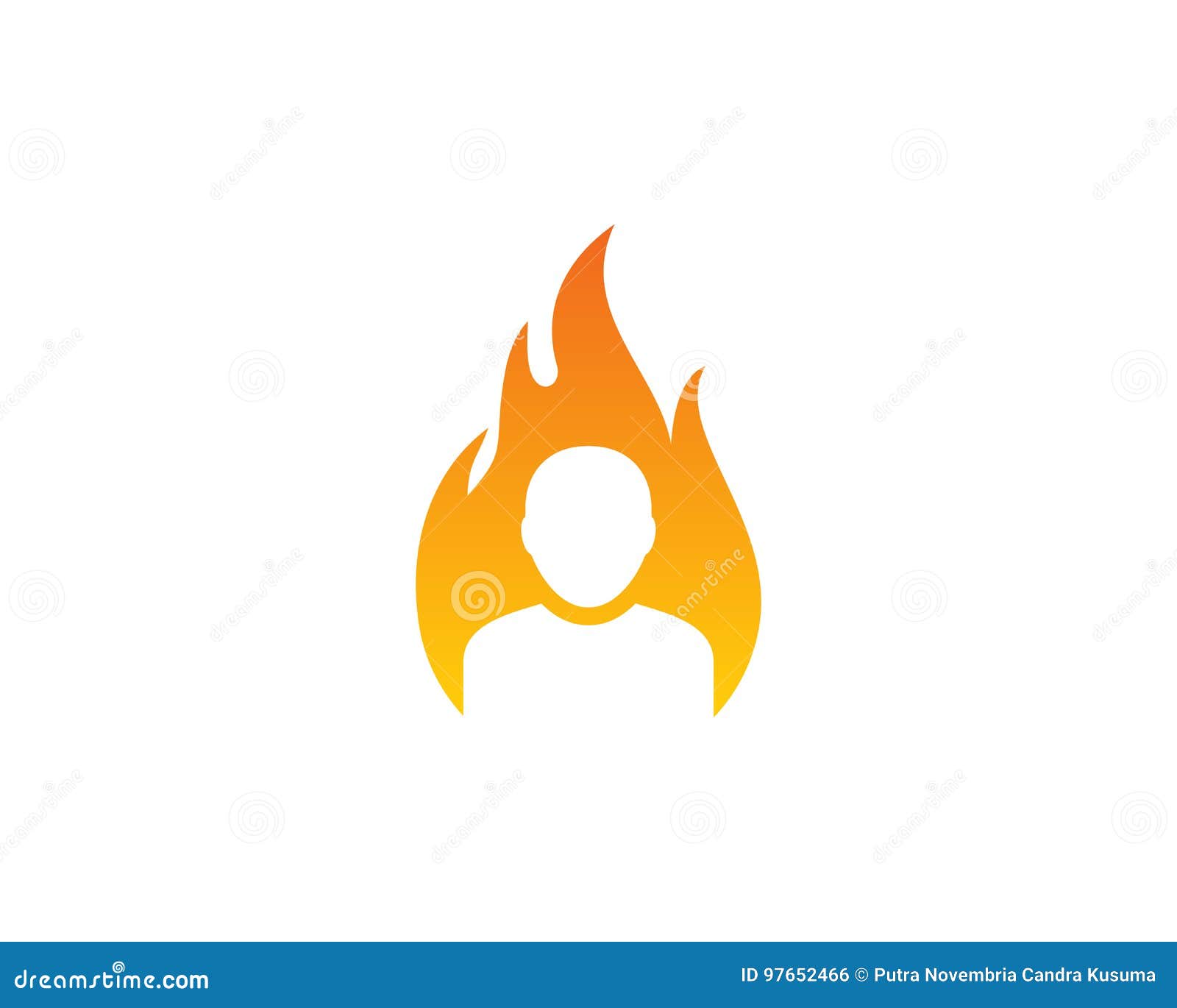 Fire User Icon Logo Design Element Stock Vector - Illustration of ...
