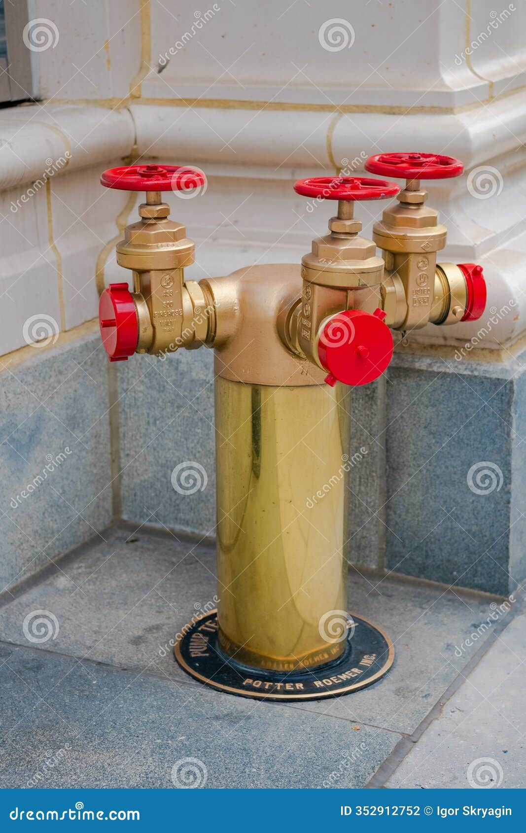 Fire Valve and Hydrant in Building Wall Editorial Photography - Image ...