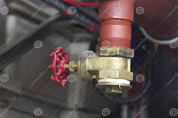 Fire Valve, Installation of Fire Safety, Security Fire System in Stock ...