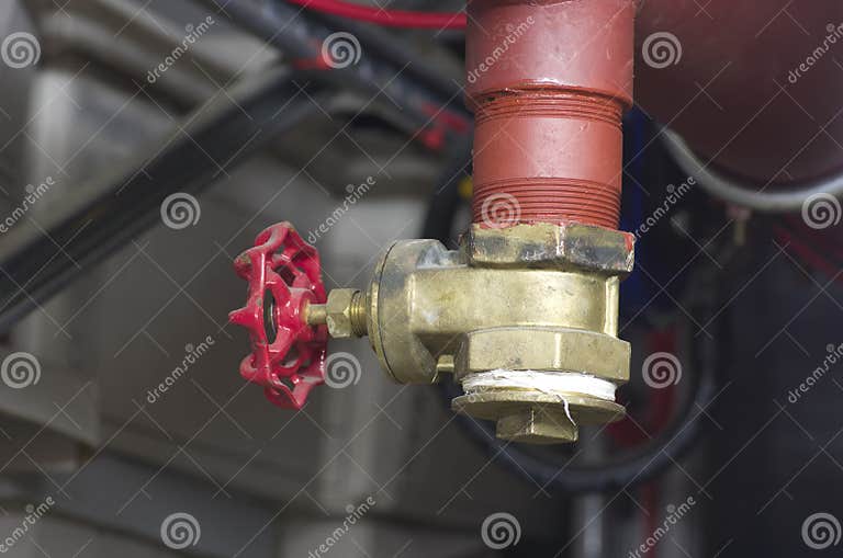 Fire Valve, Installation of Fire Safety, Security Fire System in Stock ...
