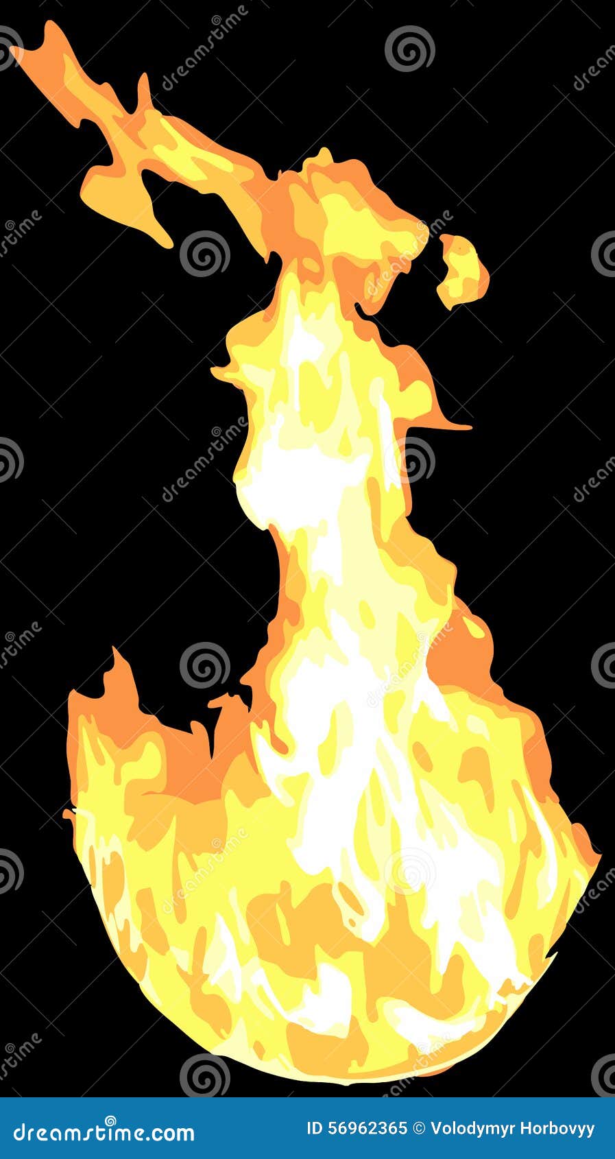 Fire vector stock vector. Illustration of barbecue, flamboyant - 56962365