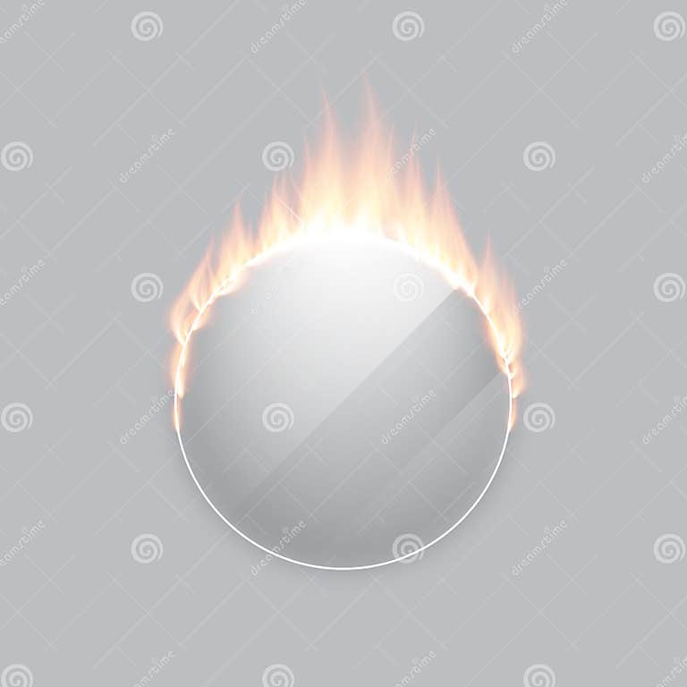 Fire Vector Frame on Bubble Design Stock Vector - Illustration of ...