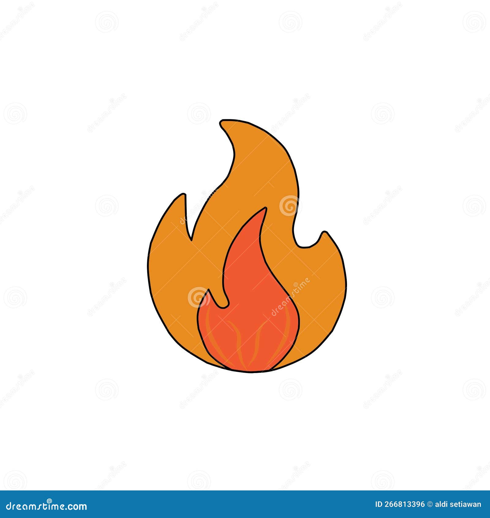 Fire Vector Illustration on White Background Stock Illustration ...