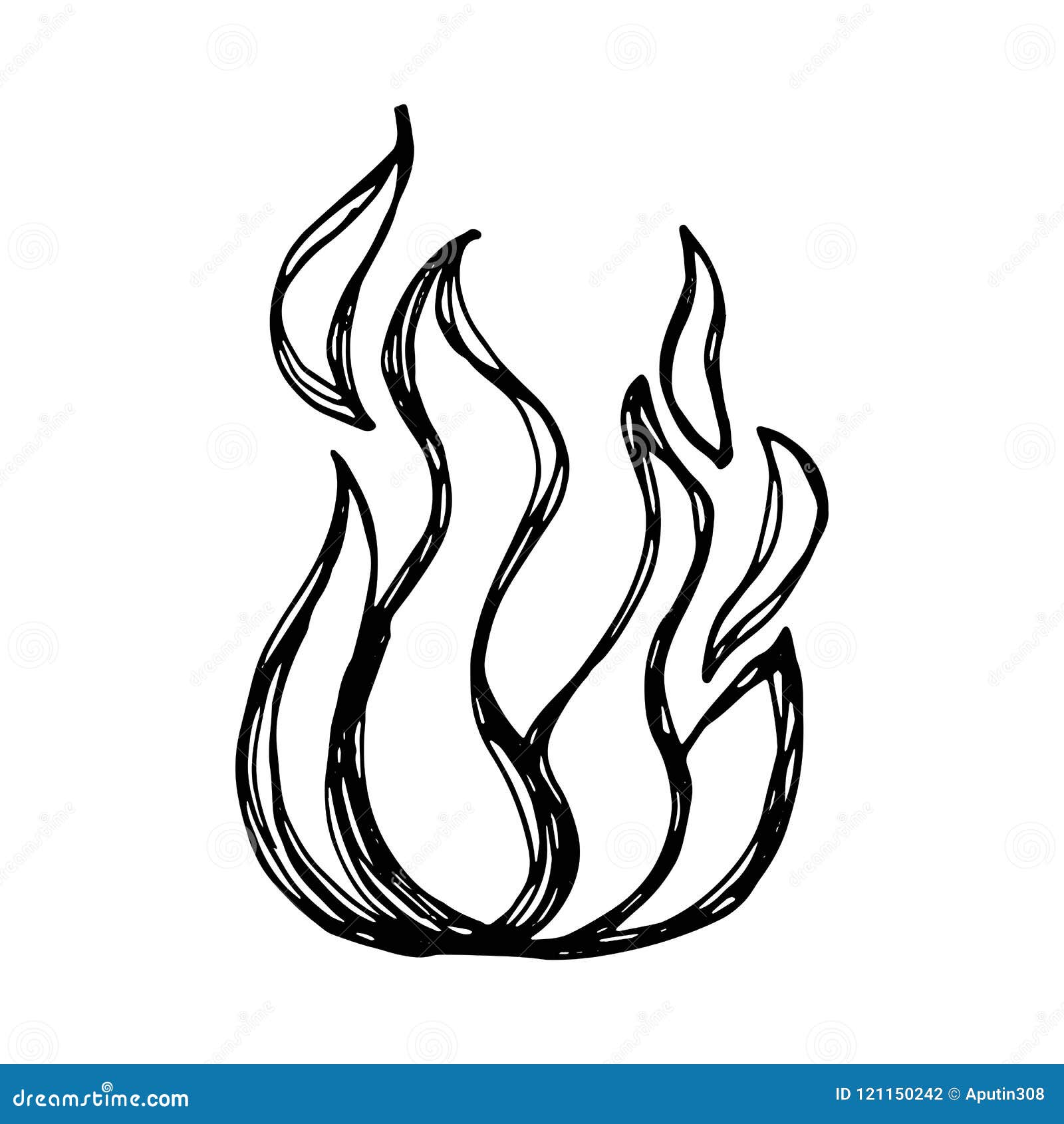 Fire Vector. Isolated on White Background Stock Vector - Illustration ...