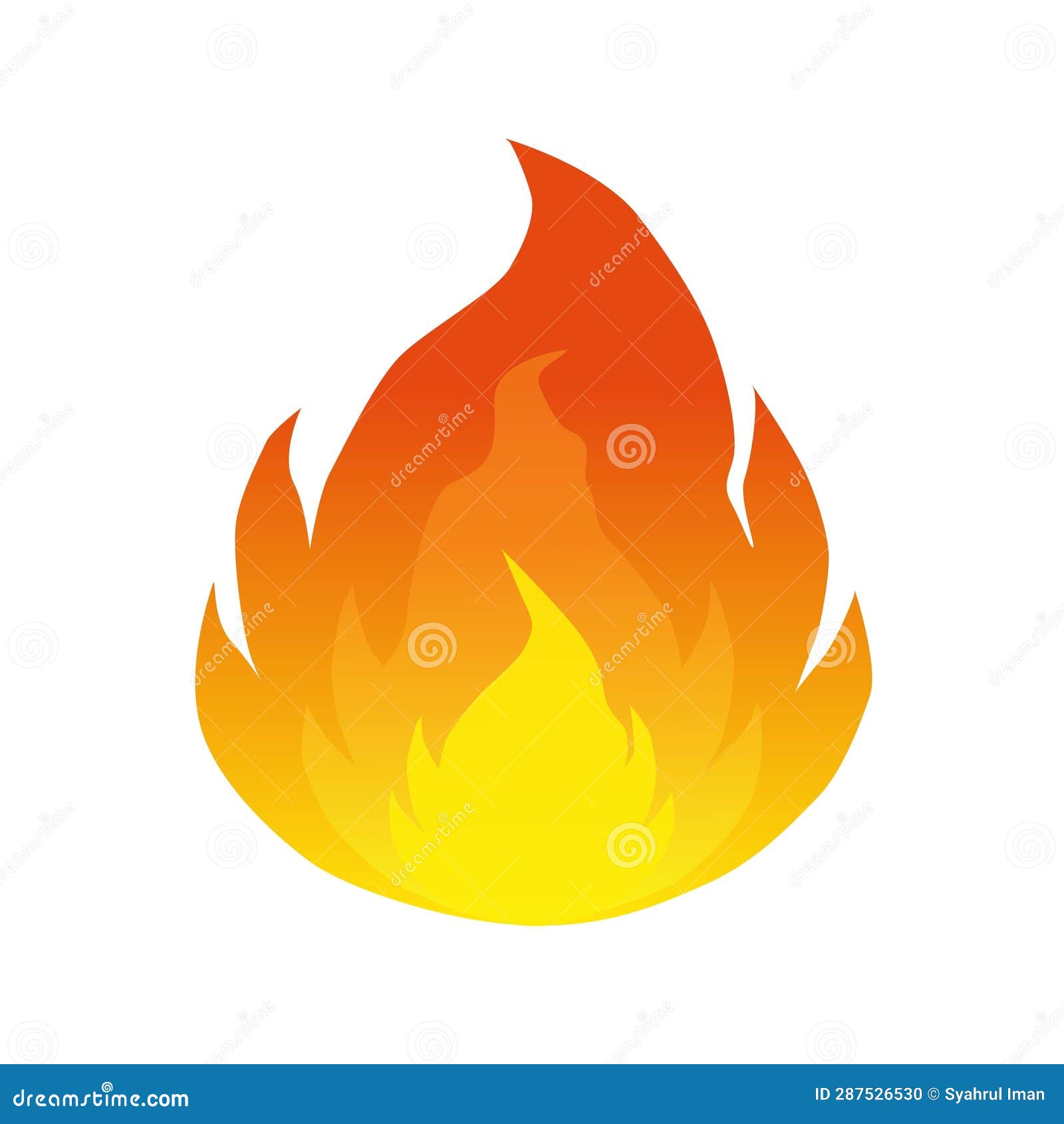 Fire Vector Isolated White Background Stock Illustration - Illustration ...