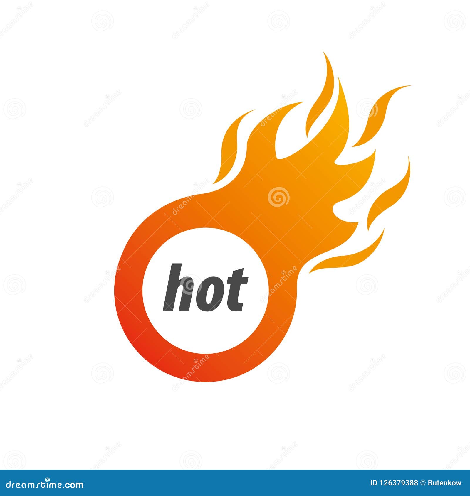 Fire vector logo stock vector. Illustration of fiery - 126379388