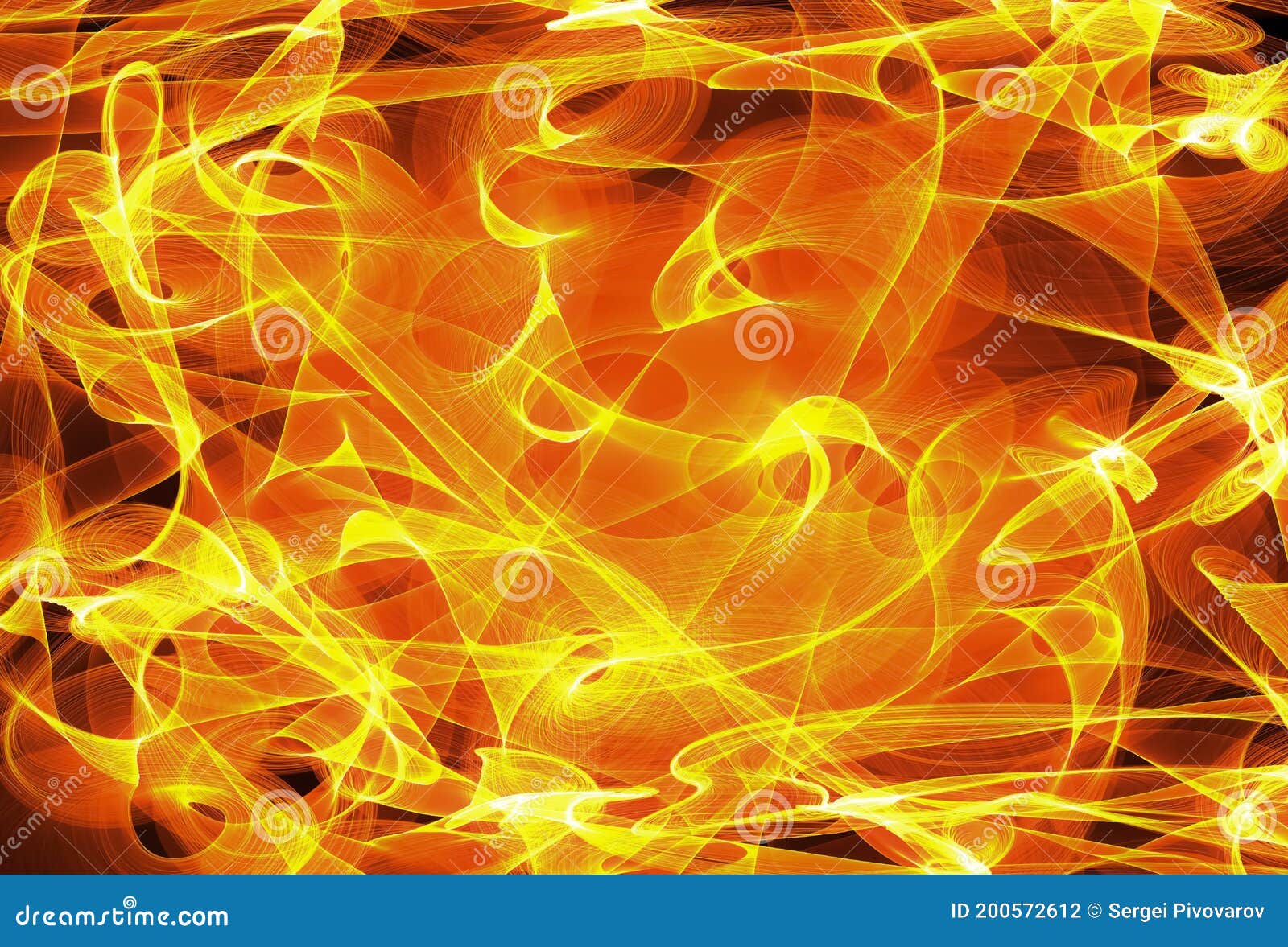 Fire Vortex Frozen Cloud Lines Abstract Bright Background Stock ...