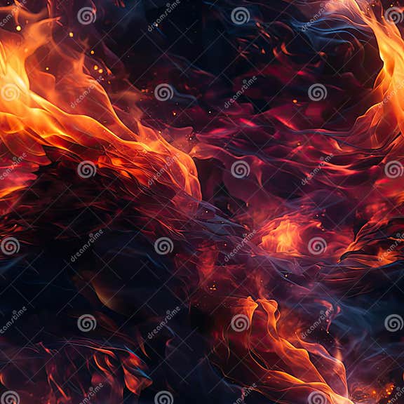 Fire Wallpapers with Flowing Textures and Complex Layers (tiled Stock ...