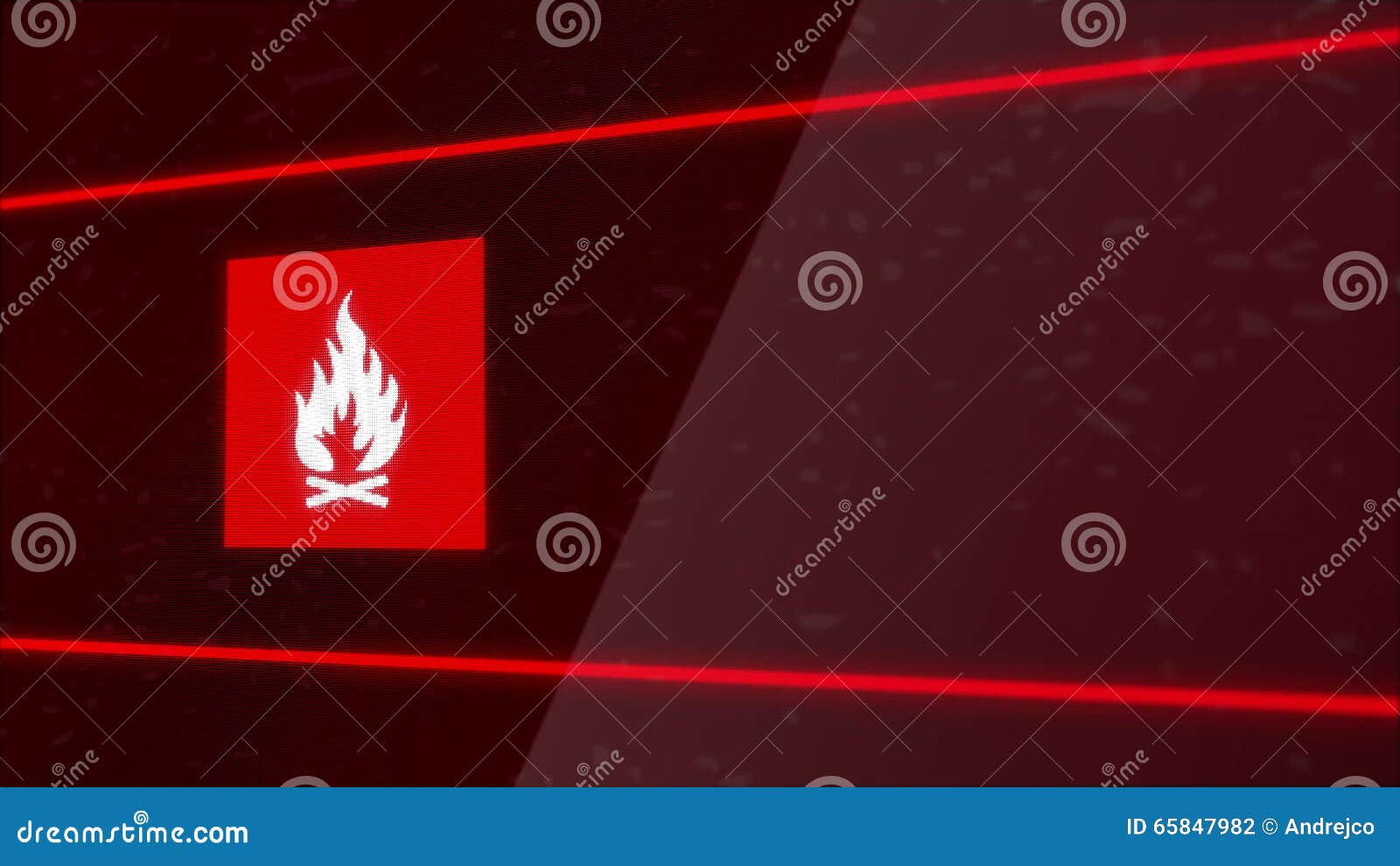 Fire Warning Alert stock footage. Video of fire, symbol - 65847982