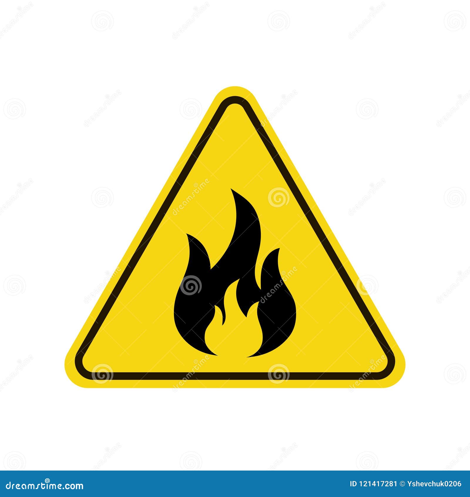 Fire Warning Icon, Sign . Vector Illustration. Stock Vector ...