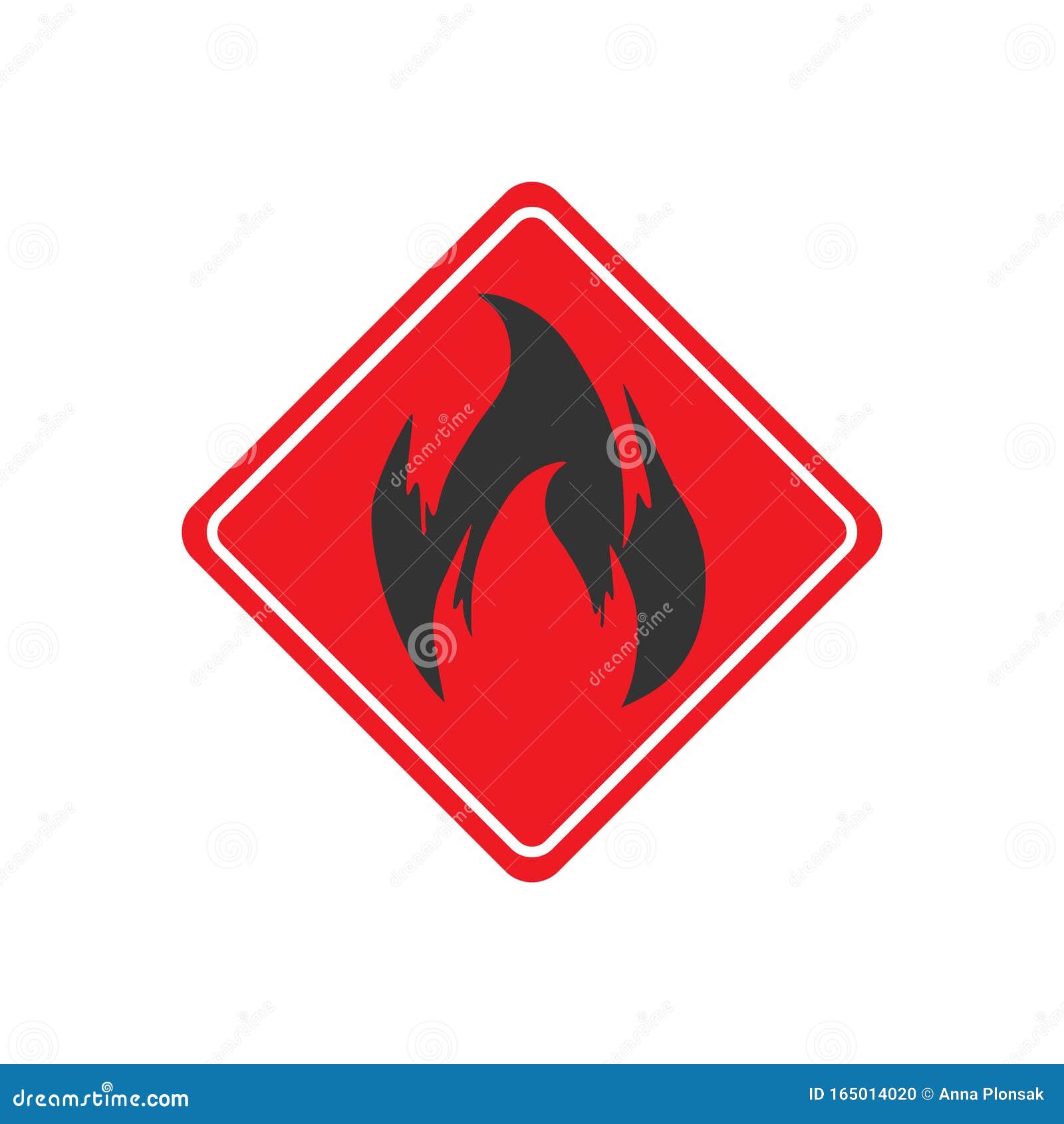 Fire Warning Sign. Warning Icon. Vector Illustration Stock Illustration ...