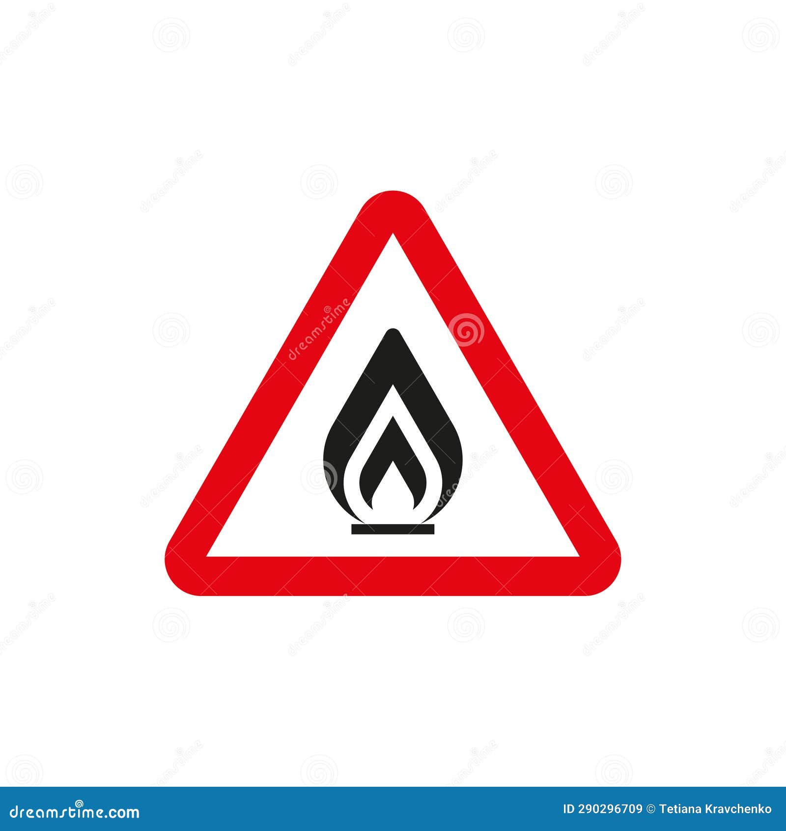 Fire Warning Sign. Vector Illustration. EPS 10 Stock Vector ...