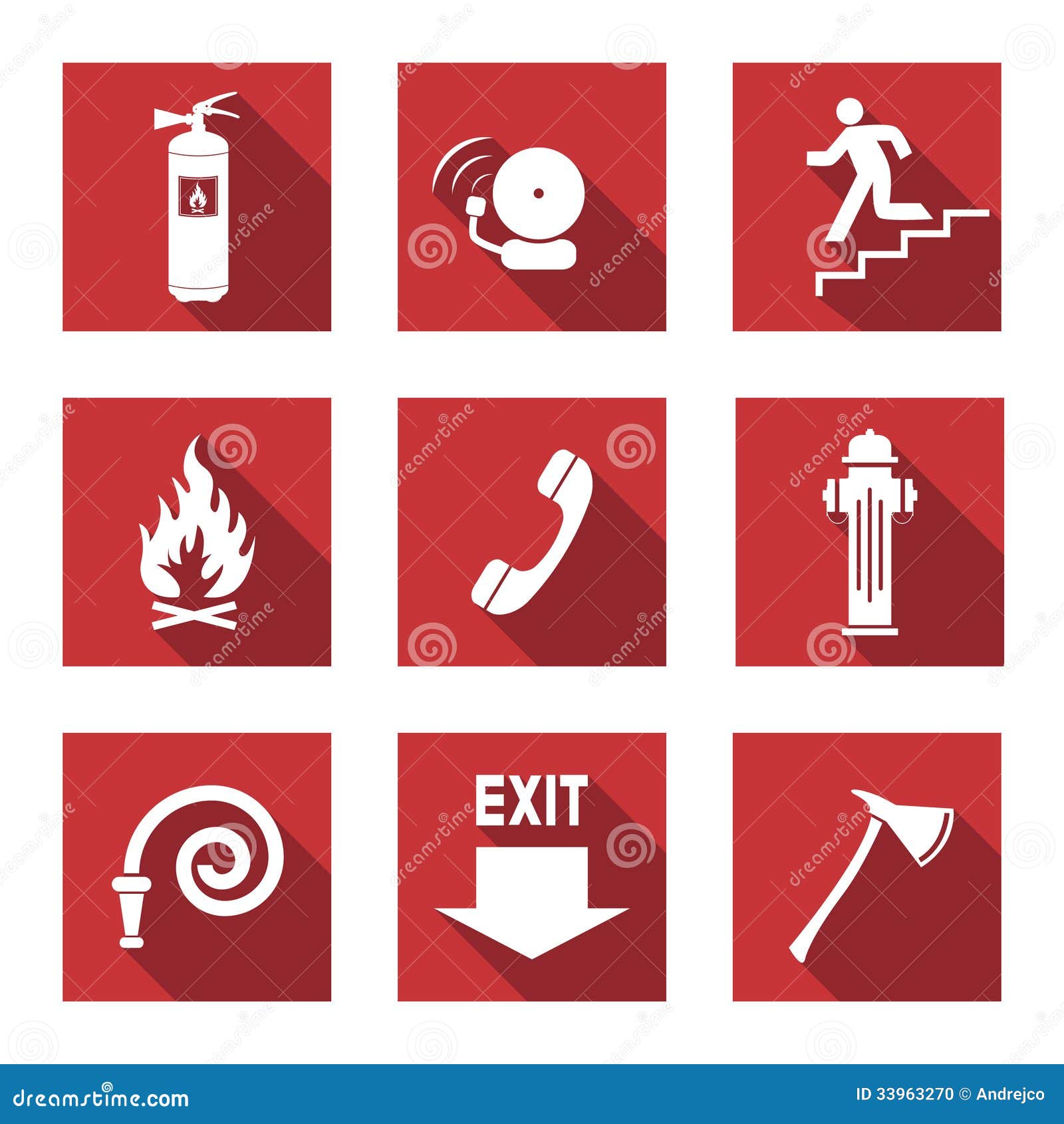 Fire Warnings Set Vector Illustration | CartoonDealer.com #33963270