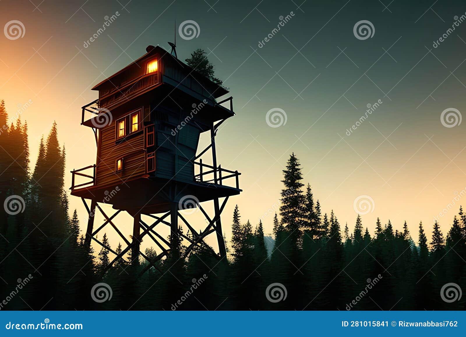 Fire Watch Old Tower In Kostroma City Royalty-Free Illustration ...