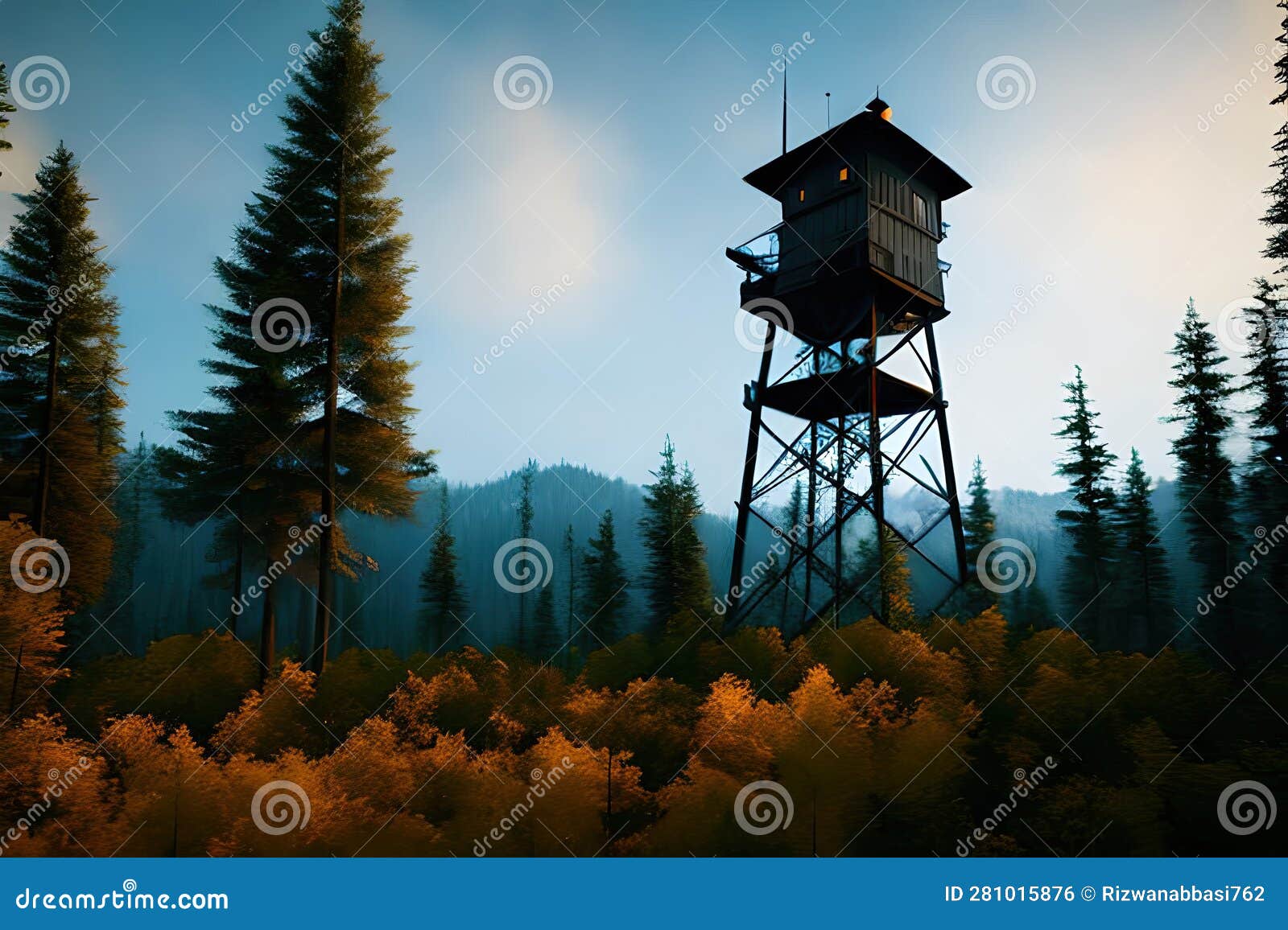 Fire Watch Old Tower In Kostroma City Royalty-Free Illustration ...