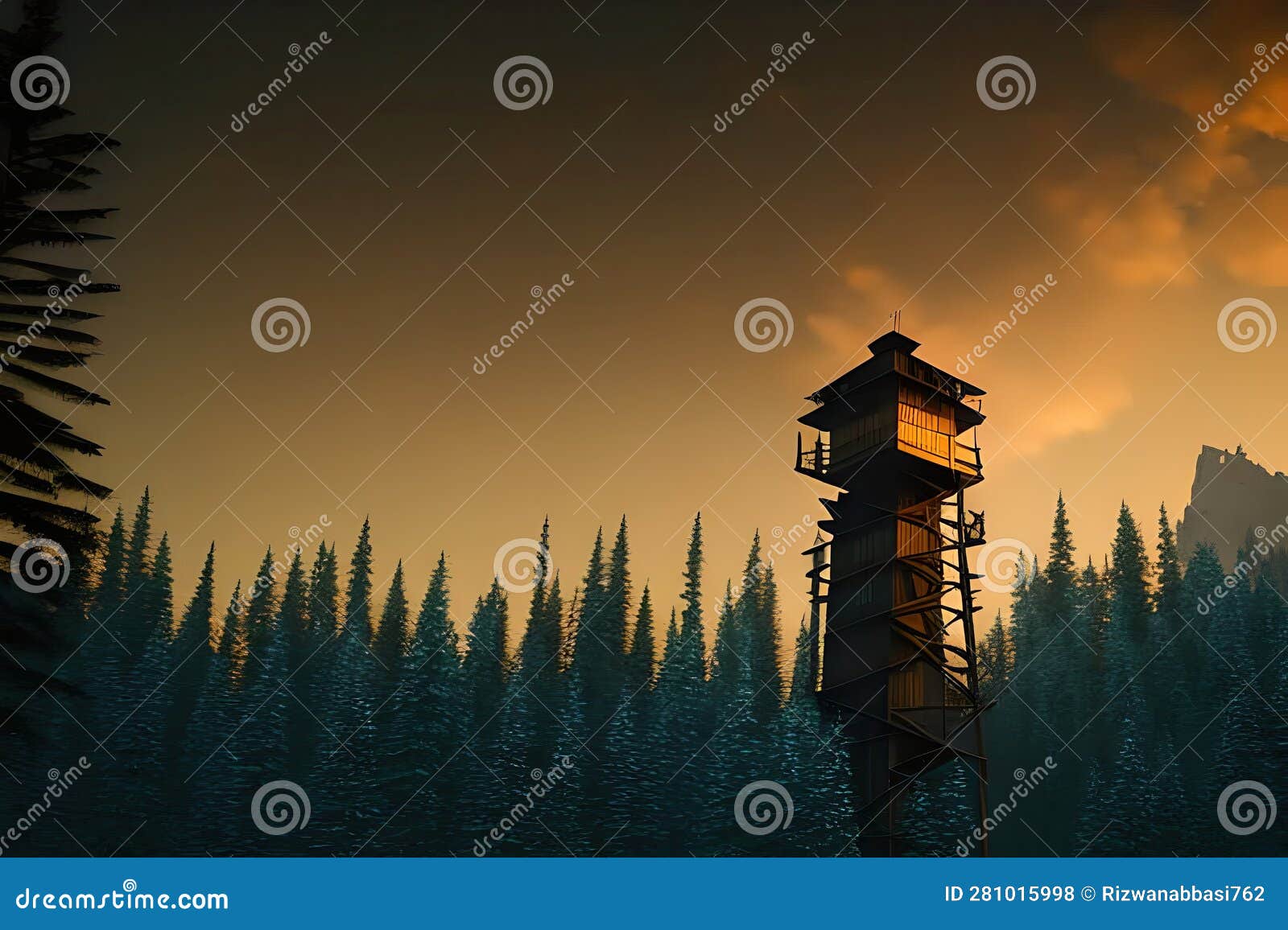 Fire Watch Old Tower In Kostroma City Royalty-Free Illustration ...