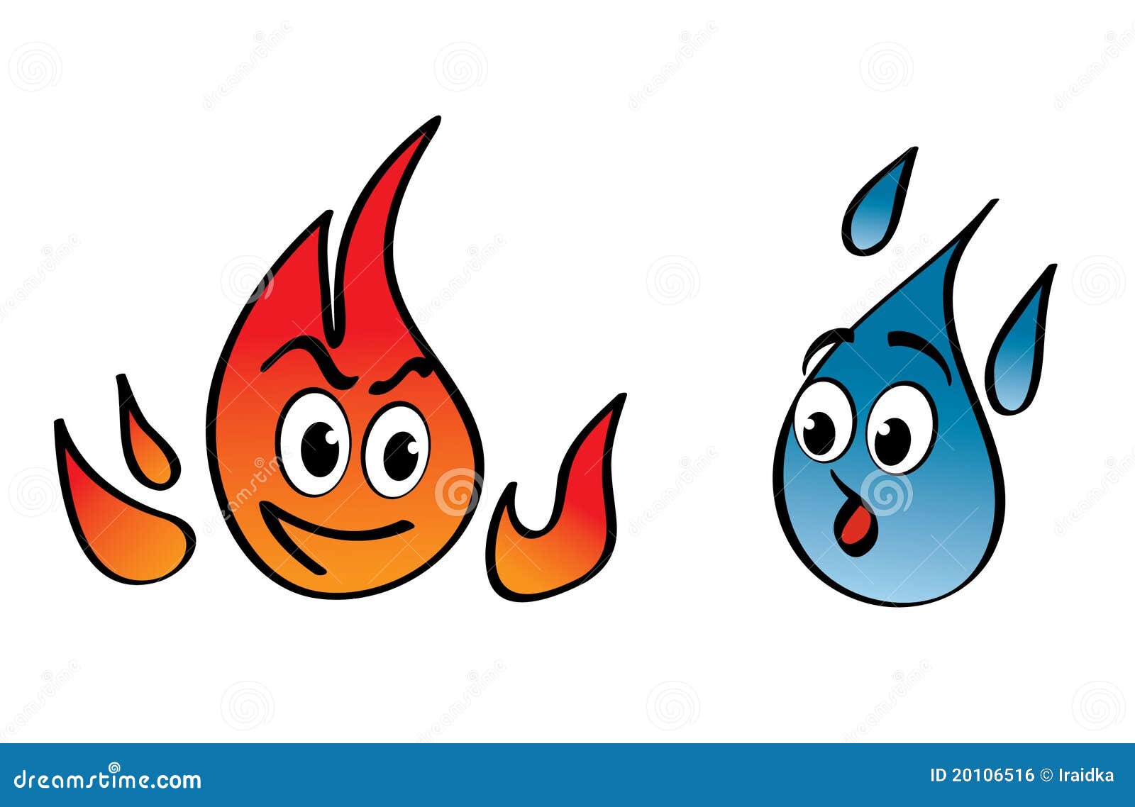 Fire and water stock vector. Illustration of natural - 20106516