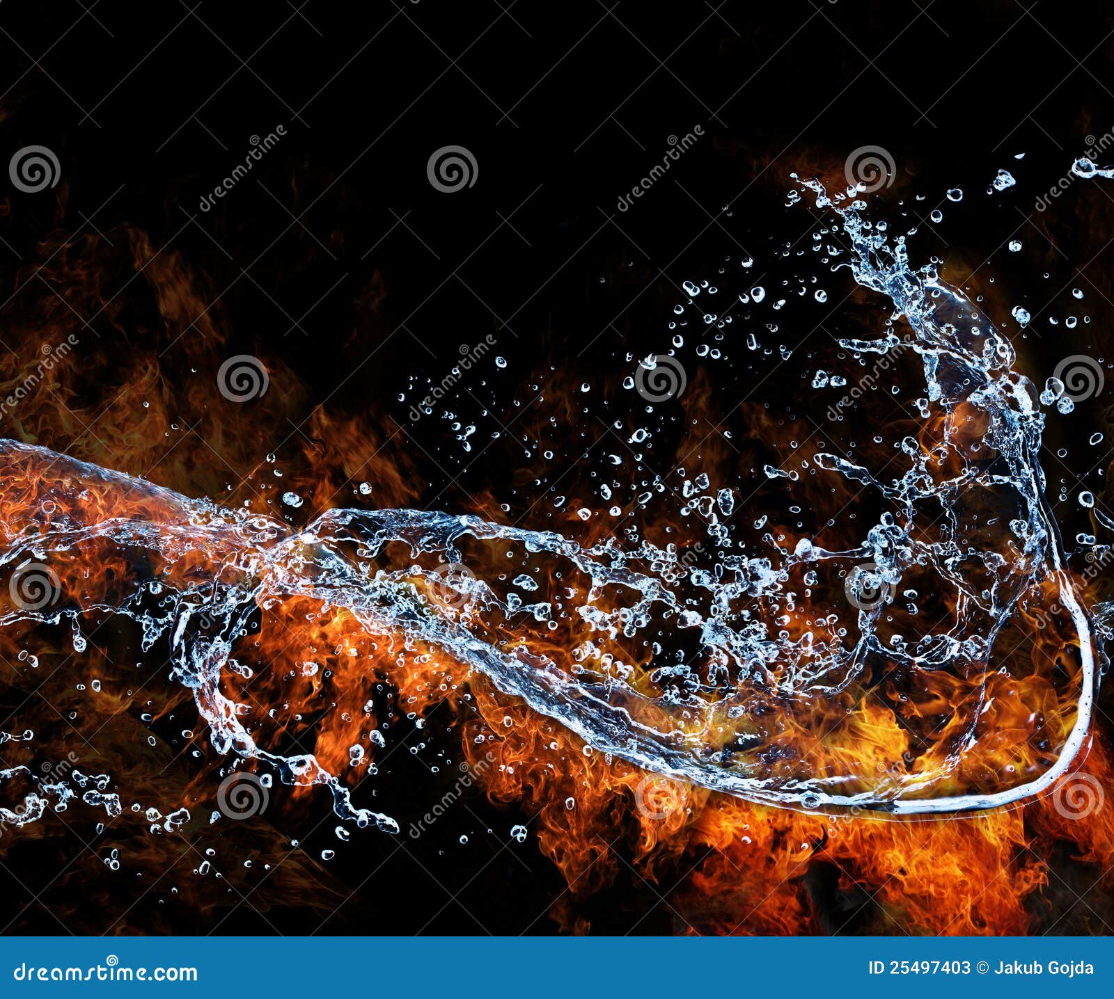 Fire and water stock image. Image of fire, design, shiny - 25497403