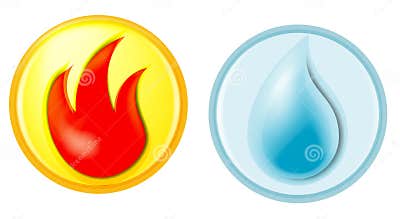 Fire and water stock illustration. Illustration of fire - 458470