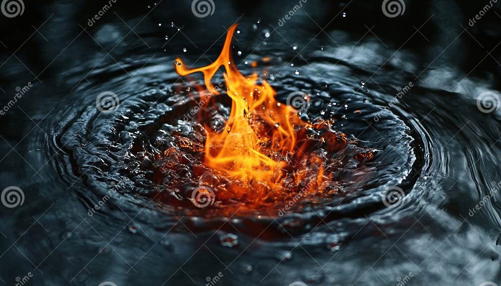 Fire and Water Collide in a Mesmerizing Display of Elements Creating ...