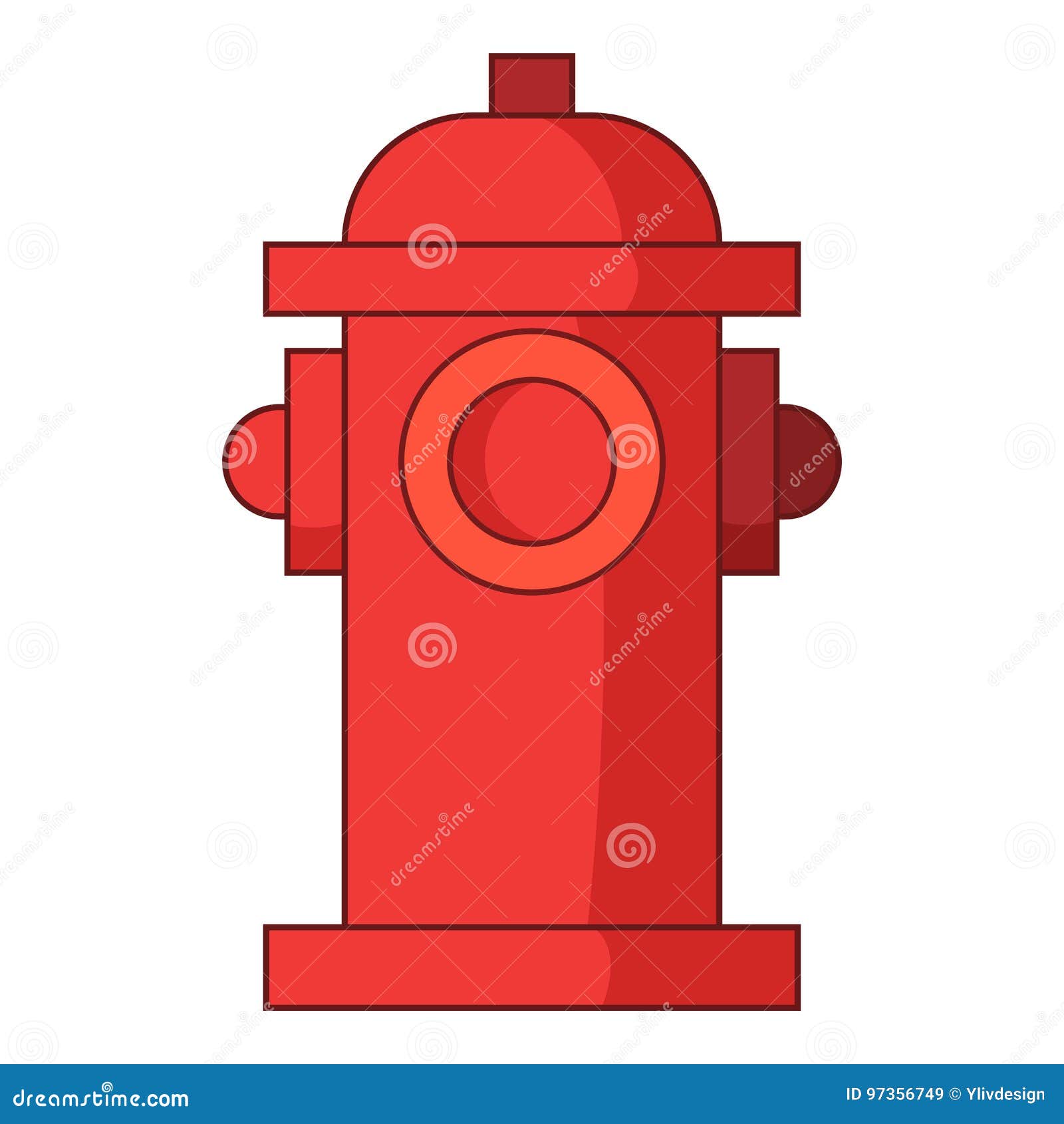 Fire Water Column Icon, Cartoon Style Stock Vector - Illustration of ...