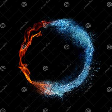 Fire and Water stock photo. Image of energy, fire, abstract - 56716422